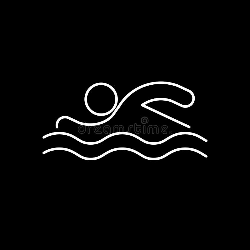 Swimmer Icon. Beach and Vacation Icon Vector Illustration Stock Vector ...