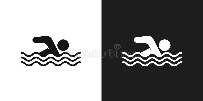 Swimmer Icon Logo Set Vector Stock Vector - Illustration of human ...