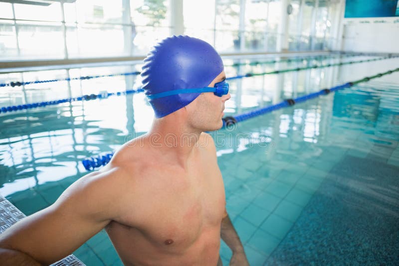 Swimmer looking at camera stock image. Image of toned - 171552647