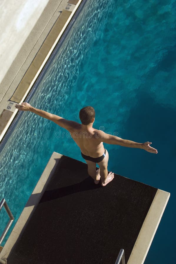 Swimmer Ready To Dive into the Pool Stock Photo - Image of lifestyle ...