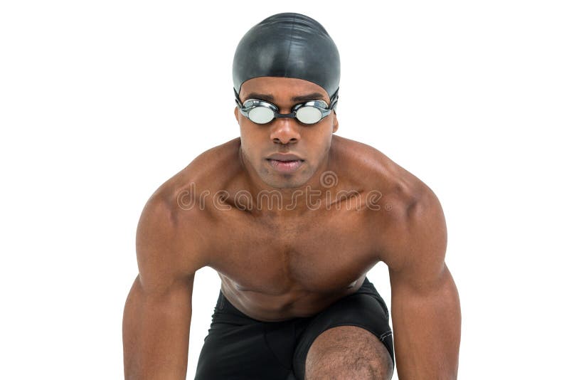 Swimmer ready to dive stock image. Image of healthy, player - 77883991