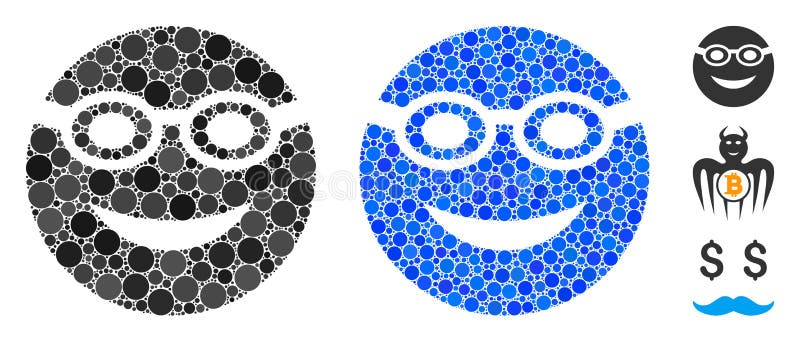 Swimmer Smiley Composition Icon of Circles Stock Illustration ...