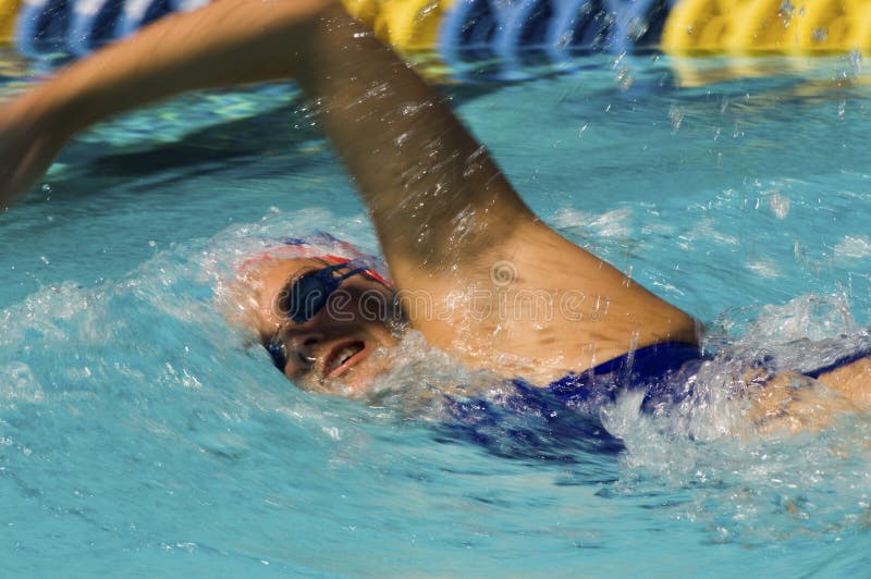 Swimmer Speeding through Water during a Race Stock Photo - Image of ...