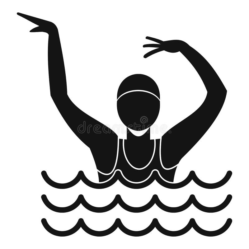 Swimmer in a Swimming Pool Icons Set Stock Vector - Illustration of ...