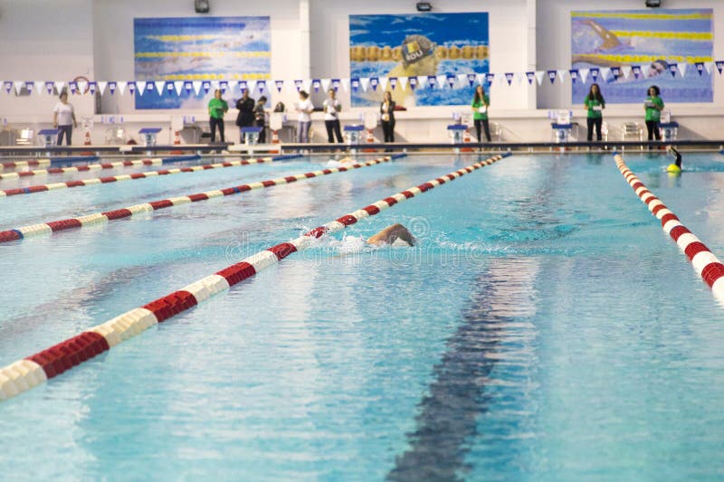 People Swimming in a Public Pool Editorial Photo - Image of sportsman ...