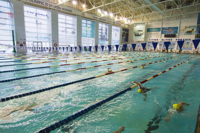 People Swimming in a Public Pool Editorial Stock Image - Image of ...