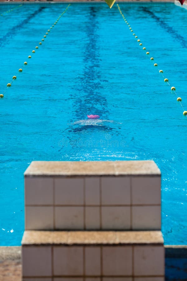 Swimmer Underwater Start Block Stock Photo - Image of focused, gala ...