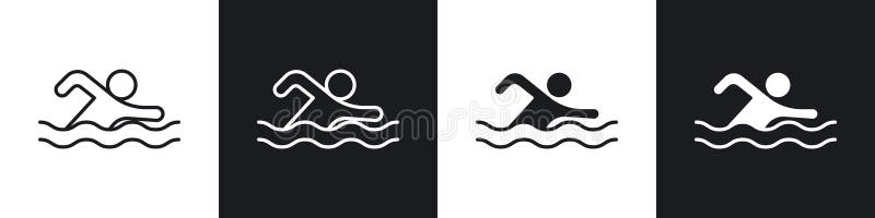 Swimmer icon stock vector. Illustration of ocean, dive - 341327056
