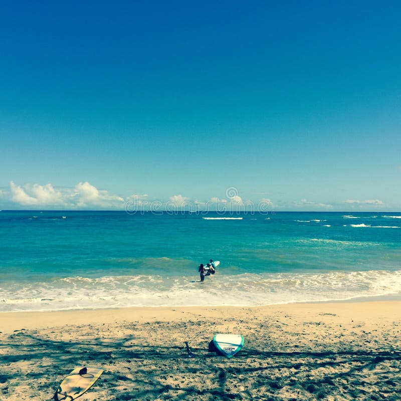 Swimmers at Beach, Maui, Hawaii Stock Image - Image of maui, hawaii ...