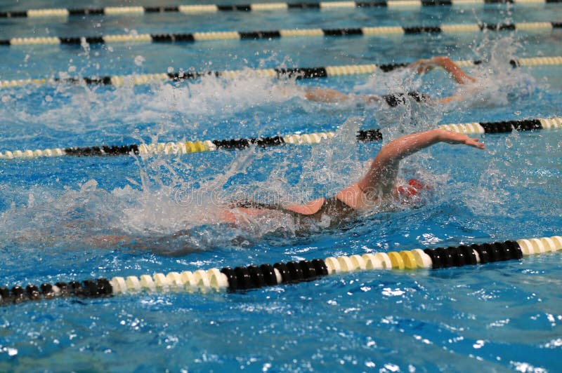 Swimmers Racing in the Pool Editorial Stock Photo - Image of event ...