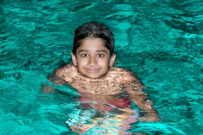 Obese Fat Boy Sit on Swimming Pool Stock Image - Image of pool, summer ...