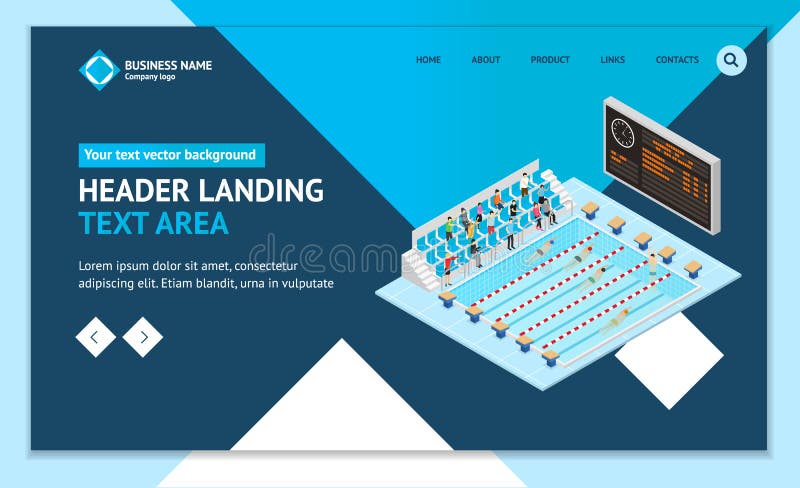 Swimming Competition Concept 3d Isometric View. Vector Stock Vector ... Swimming Competition Concept 3d Isometric View. Vector Stock Vector ...