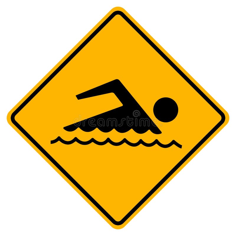 Warning Do Not Swimming Area Symbol Sign, Vector Illustration, Isolate ...