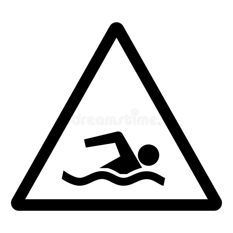 Swimming Area Symbol Sign ,Vector Illustration, Isolate on White ...