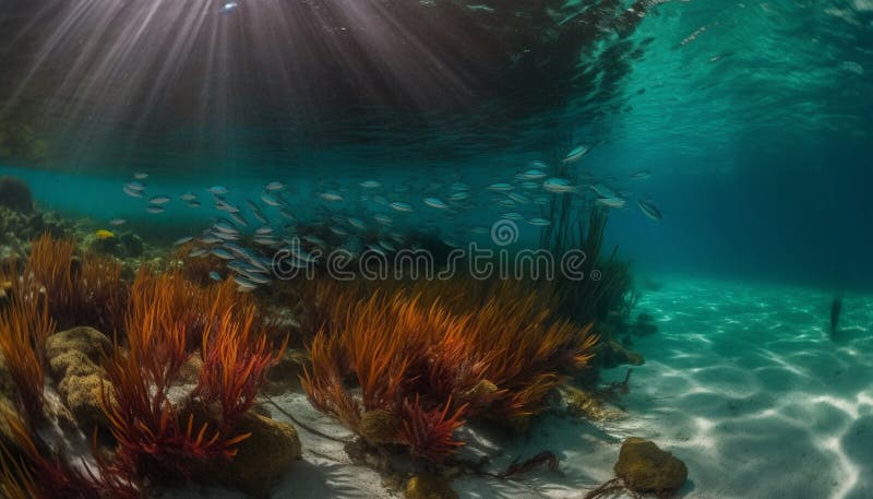 Swimming Below the Multi Colored Reef, Exploring Sea Life Natural ... Swimming Below the Multi Colored Reef, Exploring Sea Life Natural ...