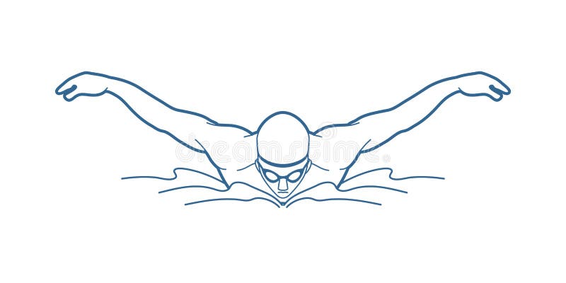 Butterfly Swimmer Graphic