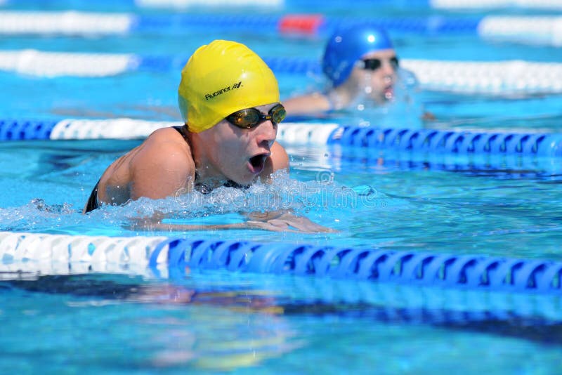 Swimming competition editorial image. Image of blue, people - 12503490