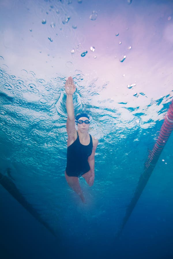 Swimming in crawl style stock image. Image of goggles - 23508893