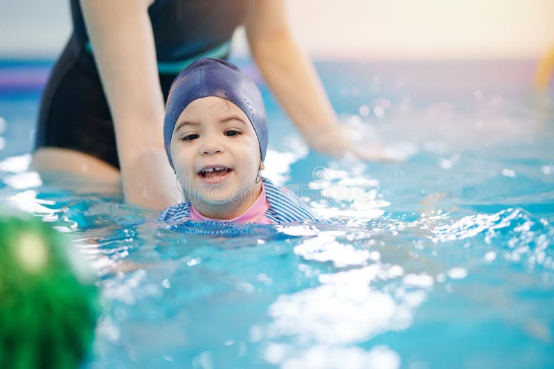 Swimming Development for Kids Theme Stock Image - Image of blue, pool ...