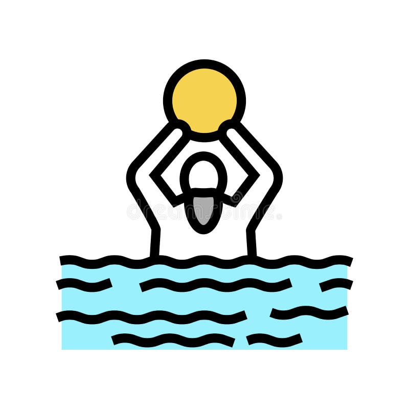 Swimming Exercise for Elderly People Color Icon Vector Illustration ... Swimming Exercise for Elderly People Color Icon Vector Illustration ...