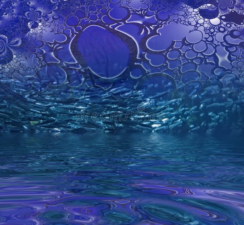 Swimming Fish Graphic stock illustration. Illustration of flowing ...