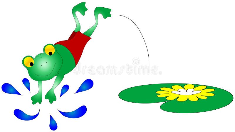 Swimming Frog Graphic stock illustration. Illustration of colorful ...
