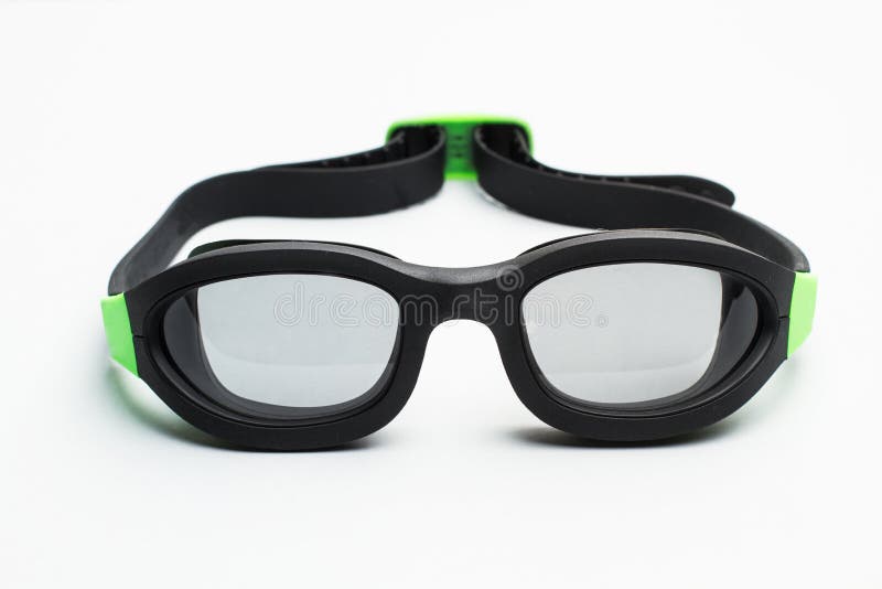 Swimming Goggles in a Cut Out View Stock Photo - Image of black, vision ...