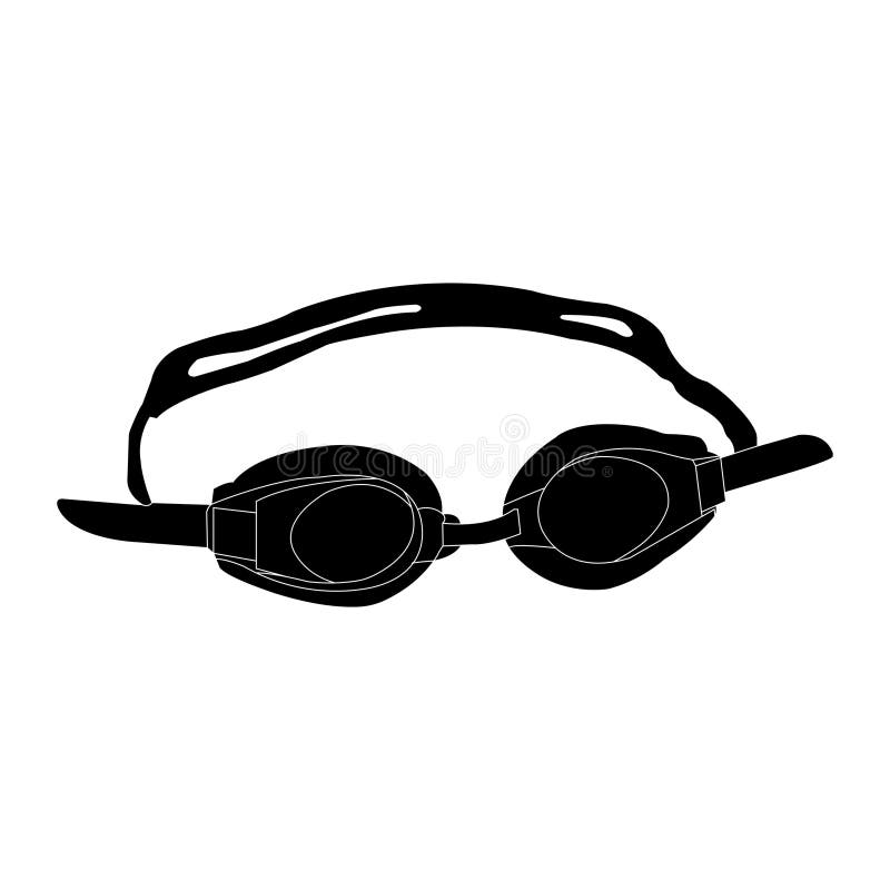 Swimming goggles icon stock vector. Illustration of water - 286259394