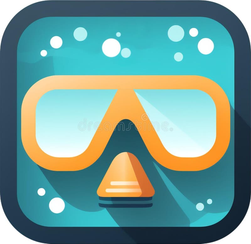 A Swimming Goggles and Mask are Shown in this Illustration Stock ...