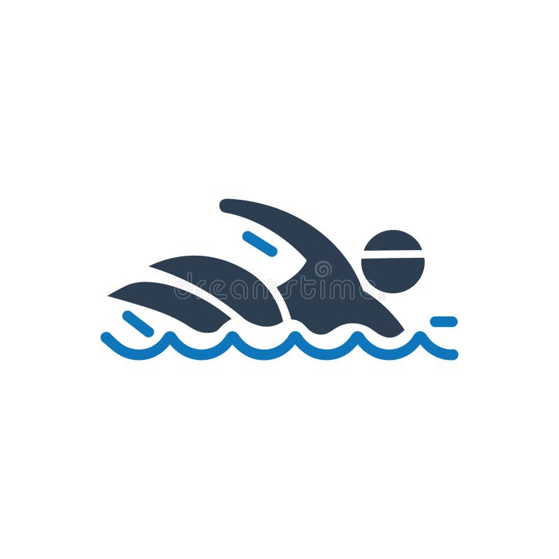 Swimming Icon stock vector. Illustration of icon, aquatic - 375316932