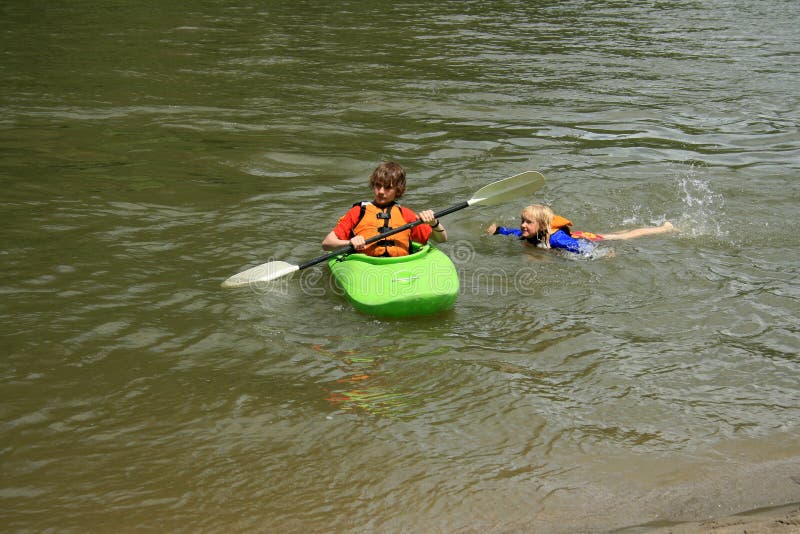 Swimming and Kayaking stock photo. Image of ecuador, swim - 28530006