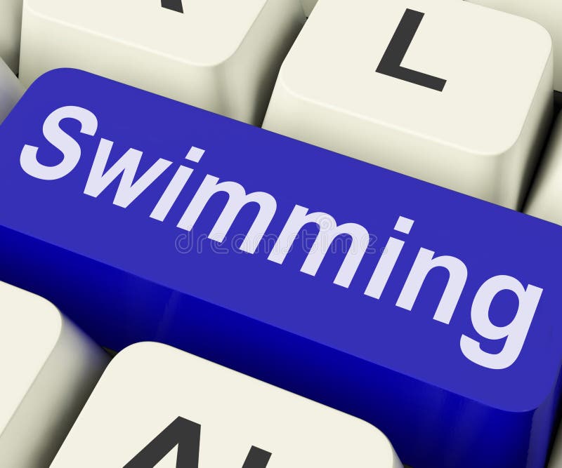 Swimming Key Means Water Sport Stock Photo - Image of swimming, swim ...