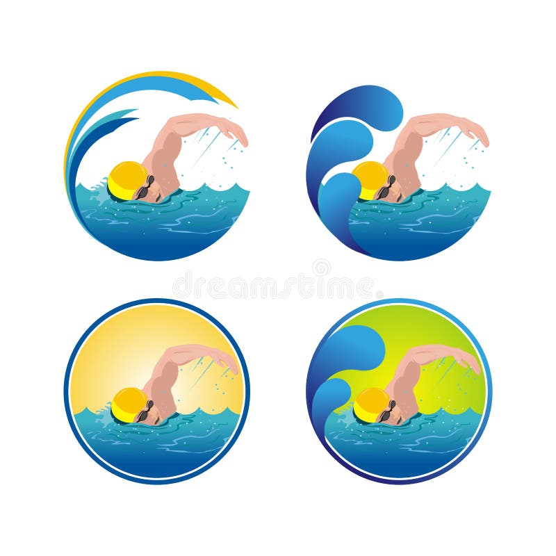 Swimming Logo stock vector. Illustration of sports, edges - 67326864