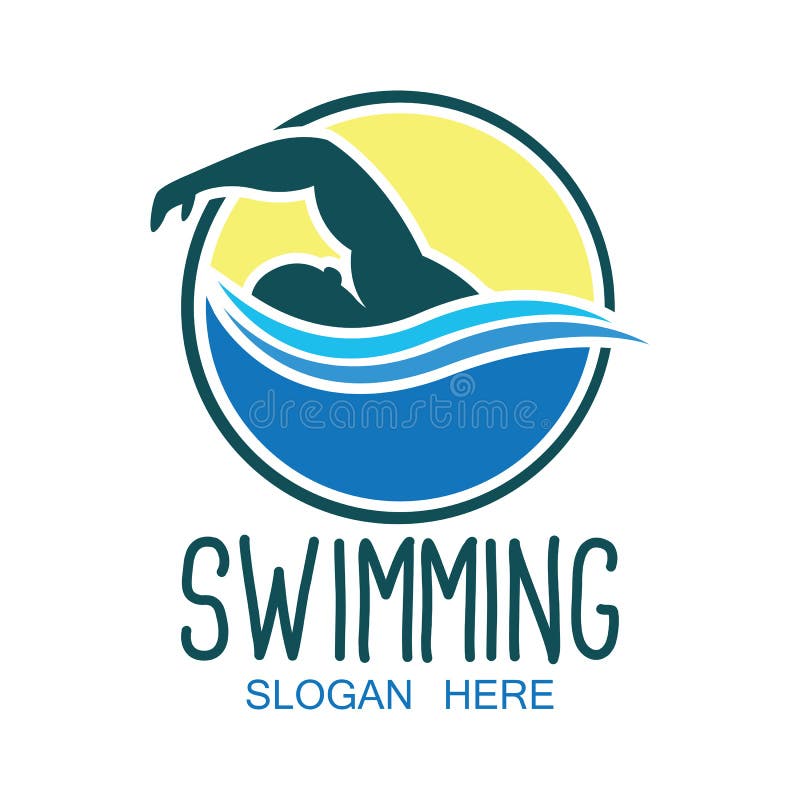 Swimming Logo with Text Space for Your Slogan / Tag Line Stock Vector ...
