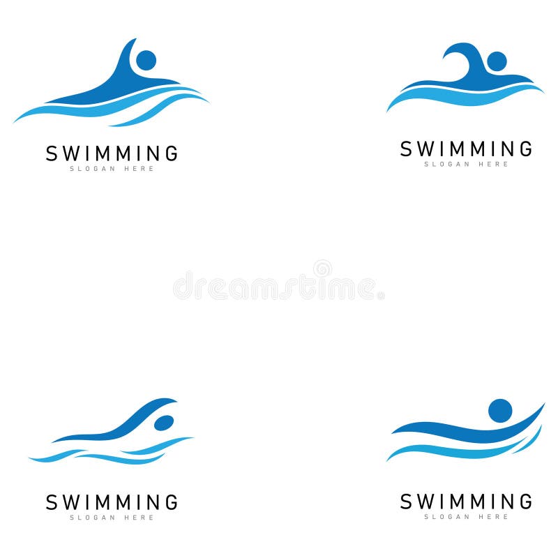 Swimming Logo Vector Illustration Design Template Stock Vector ...