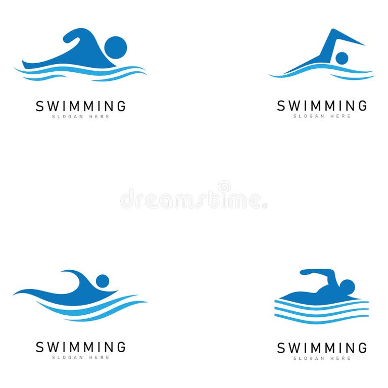 Swimming Logo Vector Illustration Design Template Stock Vector ...