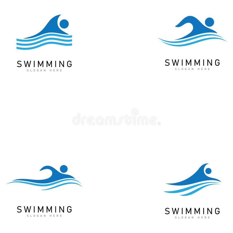 Swimming Logo Vector Illustration Design Template Stock Vector ...
