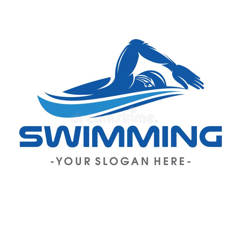 Swimming Logo Vector stock vector. Illustration of people - 184547866
