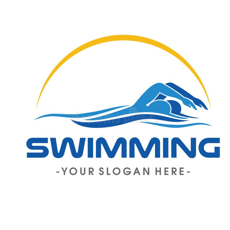 Swimming Logo Vector stock vector. Illustration of concept - 184547909