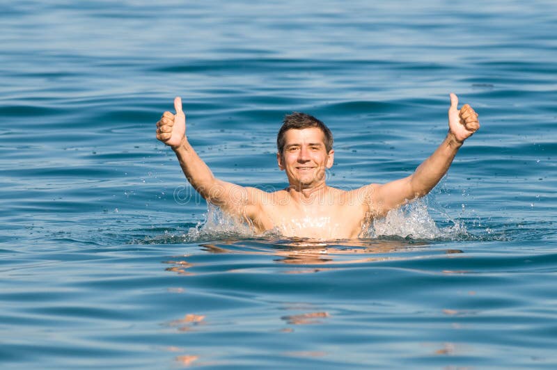Swimming man stock photo. Image of fresh, relax, hand - 10100582