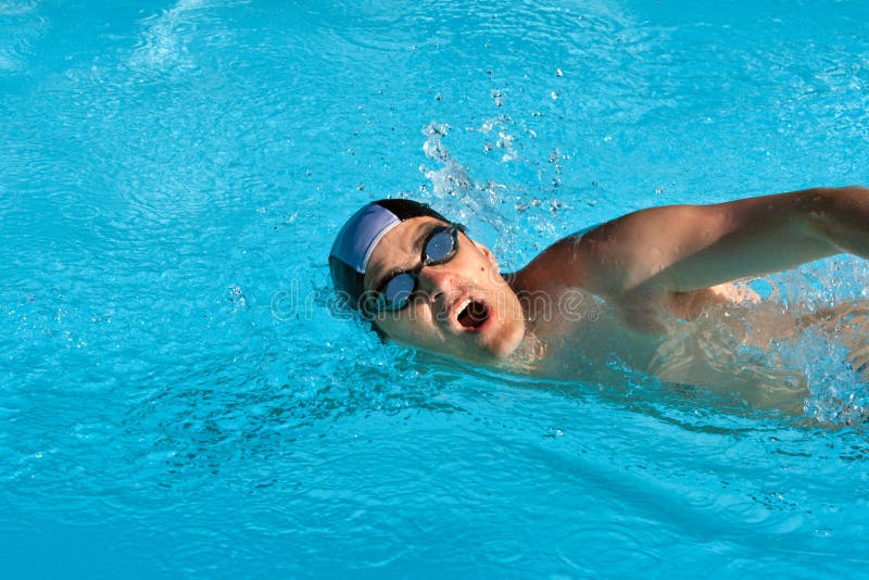 Swimming man stock photo. Image of goggles, sport, adult - 3857976