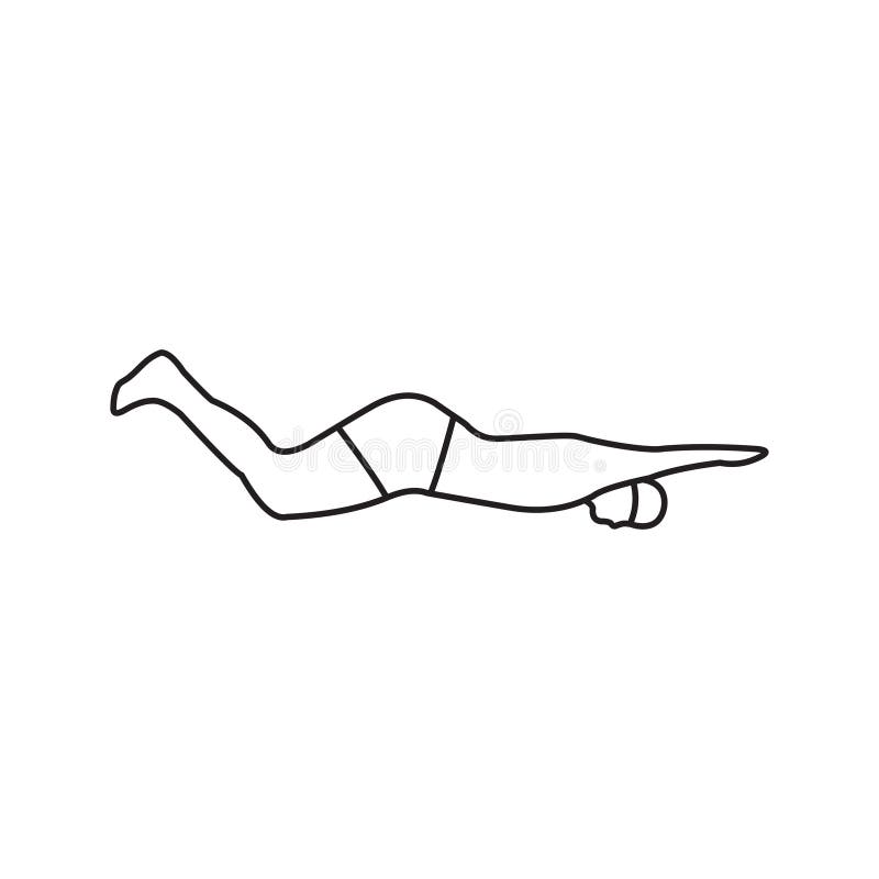 Swimming Motion Line Illustration Vector Design Stock Illustration ...