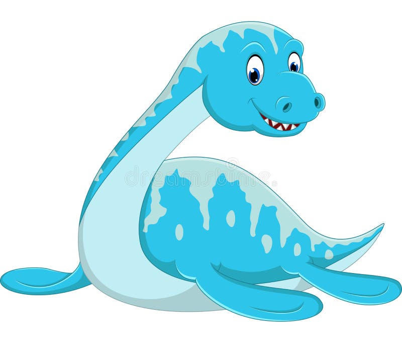 Cute plesiosaurus cartoon stock vector. Illustration of plesiosaurus ...