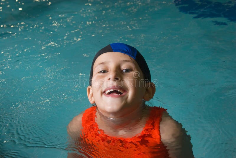 Adorable Toddler in the Swimming Pool Stock Photo - Image of holiday ...