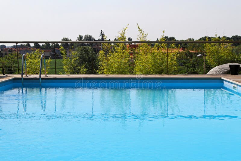 Calm Swimming Pool stock photo. Image of europe, blue - 115153400
