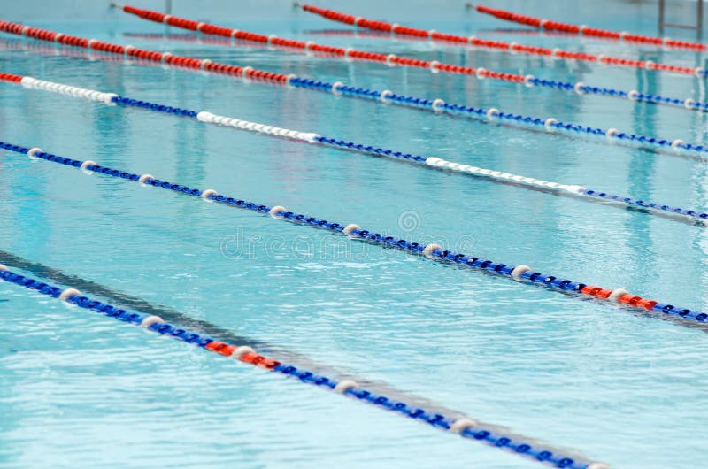 Indoor Swimming Pool Lanes stock photo. Image of flags - 11859384