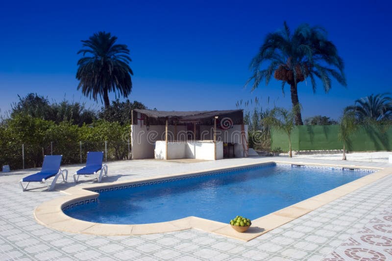 Pool stock image. Image of yard, view, pool, back, swimming - 54407147