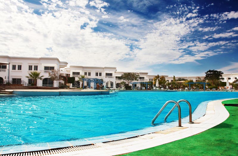 Blue swimming-pool stock photo. Image of clear, relaxation - 1954202