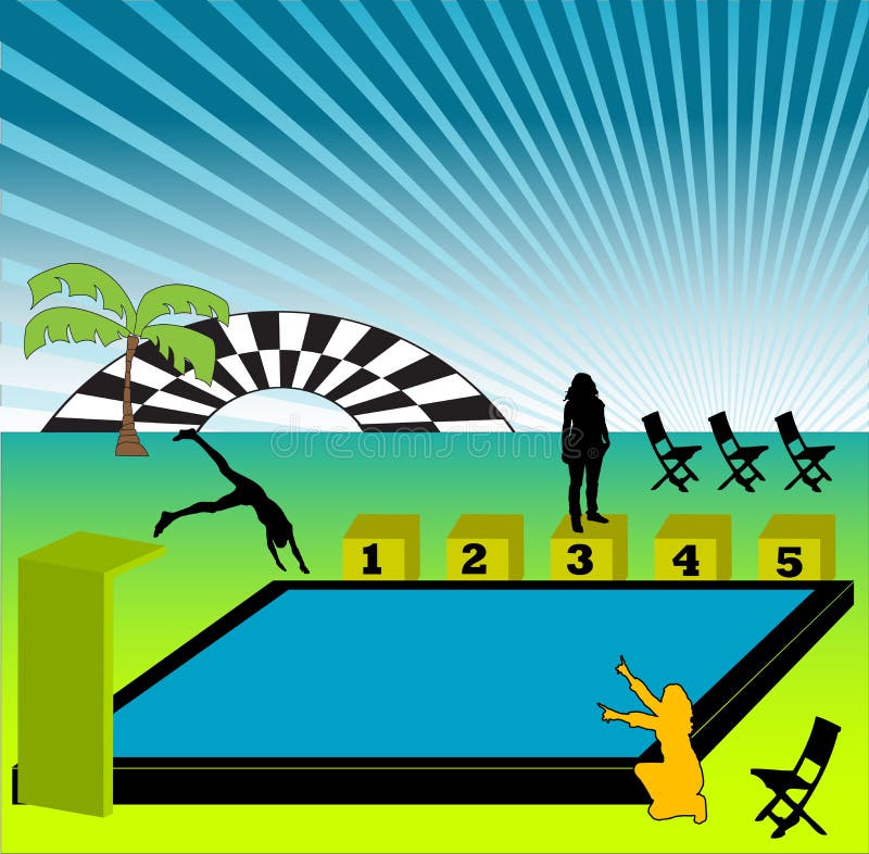 Swimming pool stock vector. Illustration of human, holiday - 6414336