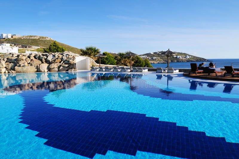 Swimming Pool stock image. Image of honeymoon, relaxation - 9498977